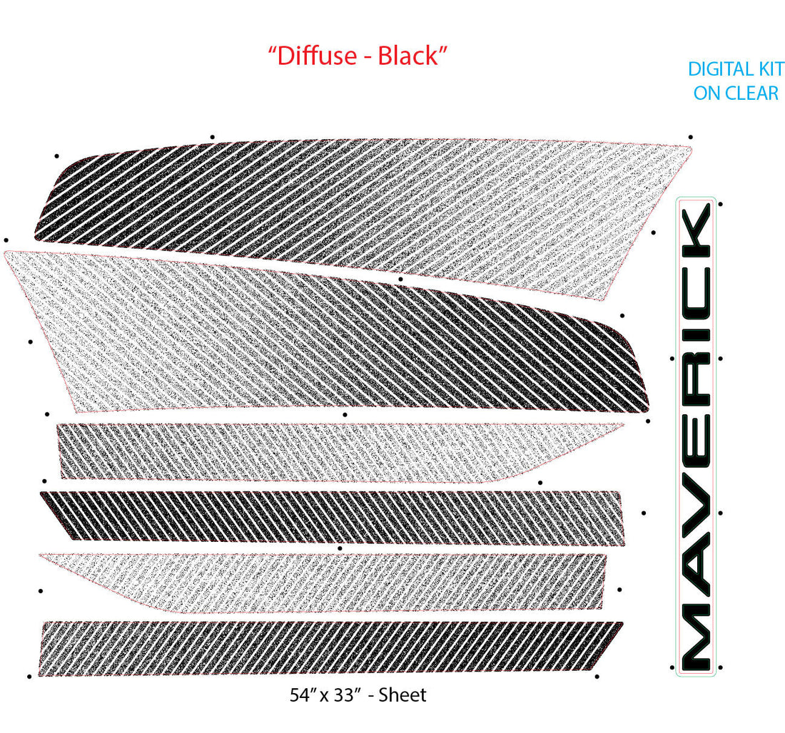 2022-2026 Ford Maverick Hood Stripes Decals DIFFUSE Vinyl Graphics ...