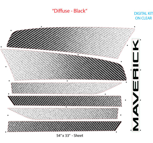 2022-2026 Ford Maverick Hood Stripes Decals DIFFUSE Vinyl Graphics ...