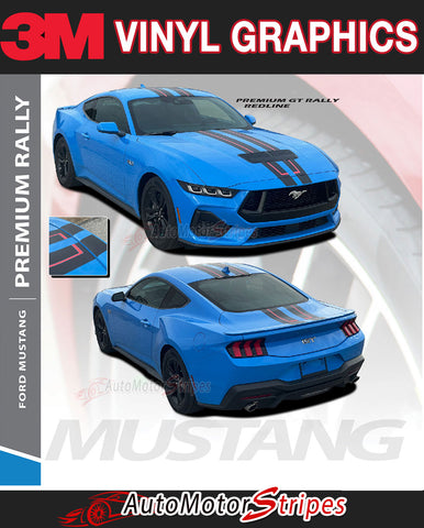 2024 Ford Mustang GT Rally Stripes | Hood Decals | PREMIUM GT RALLY ...