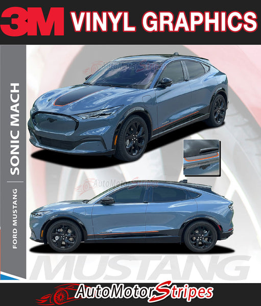 2021-2024 Ford Mustang Mach-E Hood Stripes | Side Decals | MACH SONIC ...
