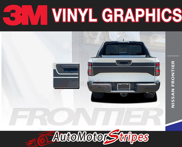 2022-2024 Nissan Frontier Tailgate Blackout Graphic Vinyl Stripes Deca ...