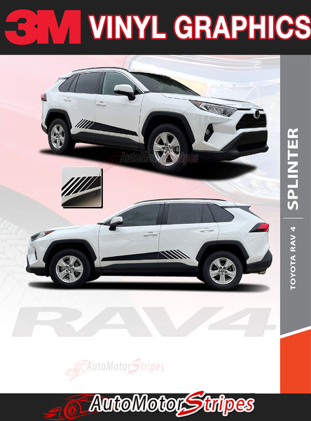 2019-2024 Toyota RAV4 SPLINTER Side Door Body Decals Accent Stripes 3M ...