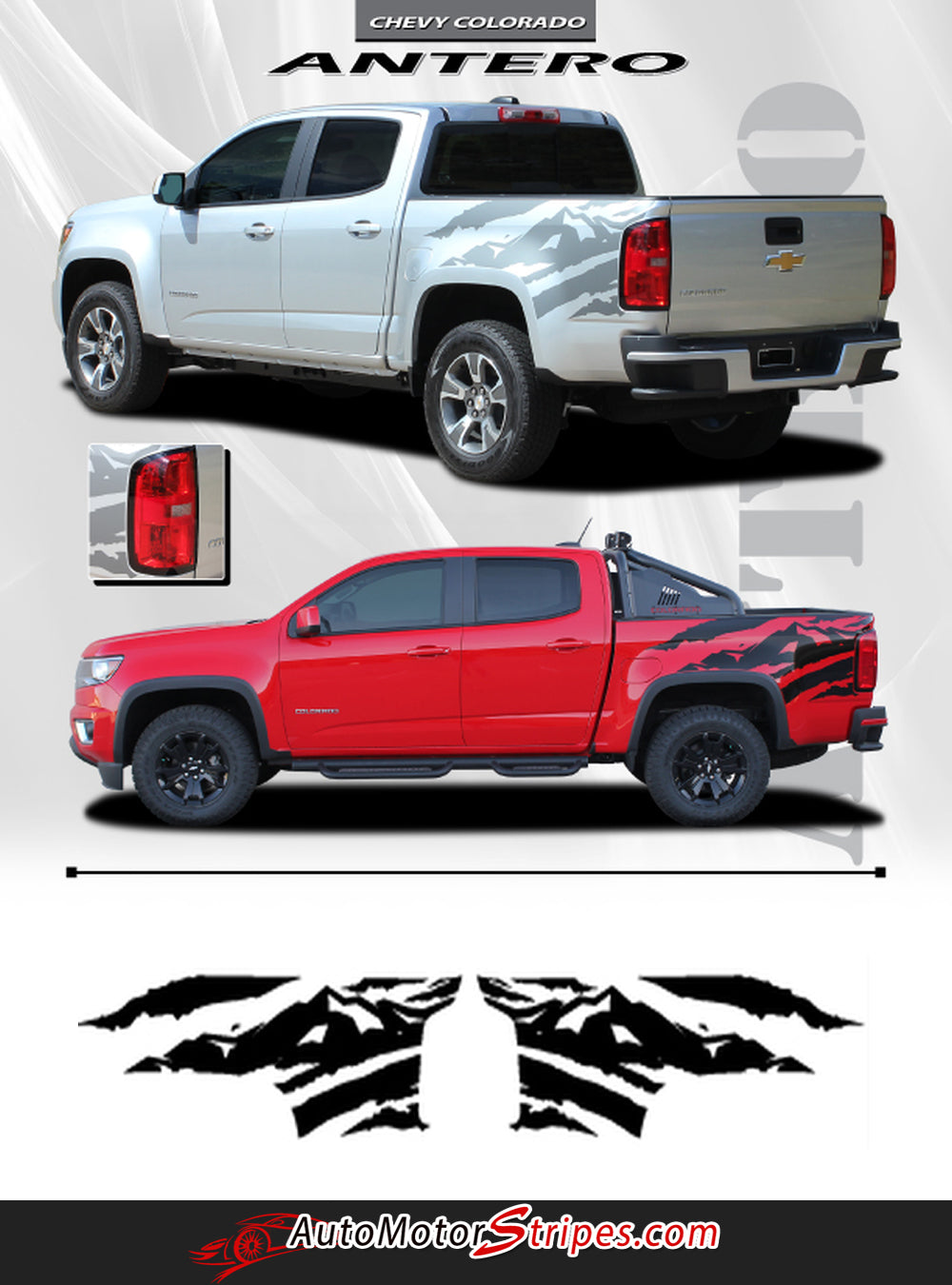 2015-2022 Chevy Colorado Decals Antero Rear Truck Bed Vinyl Graphic ...