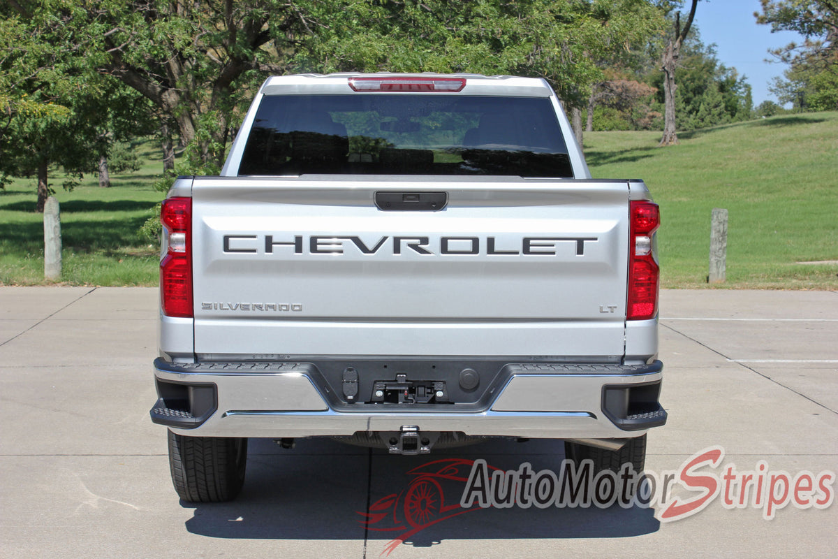2019-2026 Chevy Silverado Tailgate Insert Decals | Name Text | 3M Vinyl ...