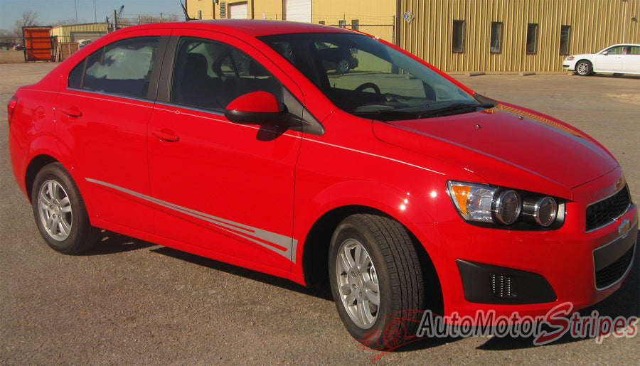 2012-2016 Chevy Sonic Decals Flare Hood Vinyl Graphics and 3M Stripes ...