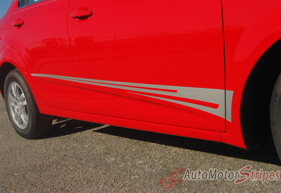 2012-2016 Chevy Sonic Decals Flare Hood Vinyl Graphics and 3M Stripes ...
