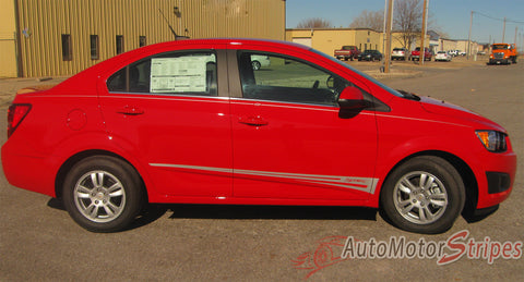 2012-2016 Chevy Sonic Decals Flare Hood Vinyl Graphics and 3M Stripes ...