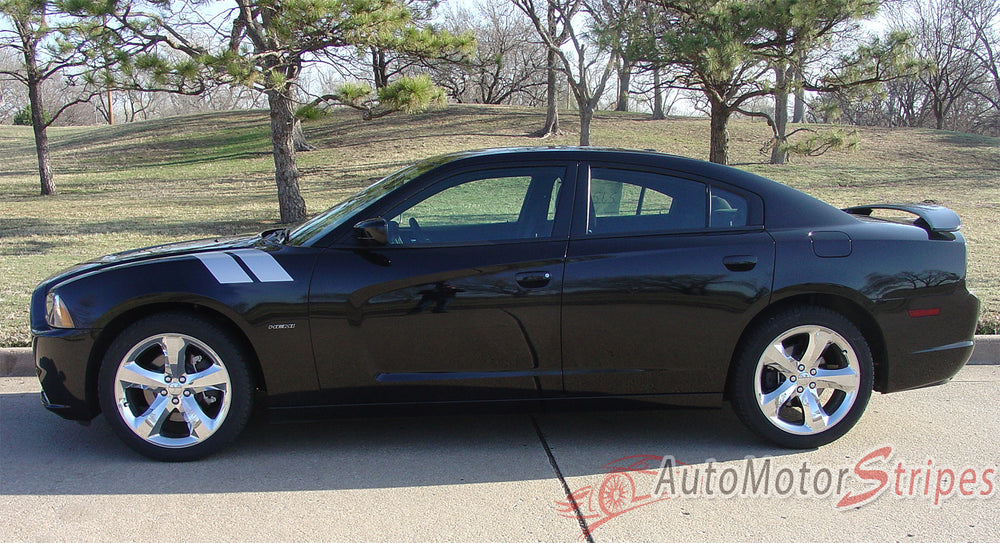 2011-2014 Dodge Charger Hood Hash Marks Double Bar Stripes Decals| Auto ...