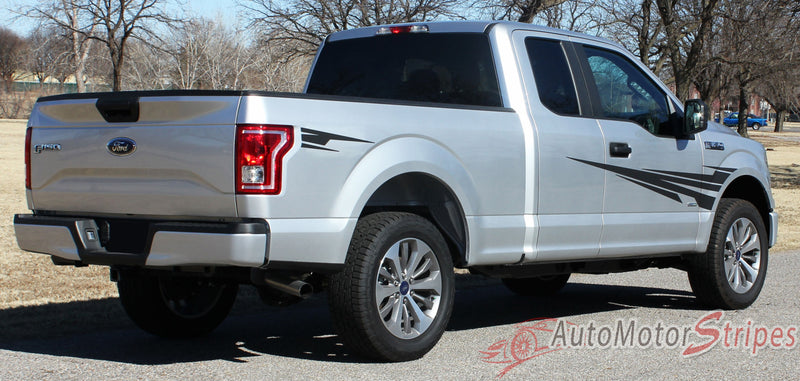 2015-2020 Ford F-150 Stripes and Vinyl Graphics Apollo Door Decals 3M ...
