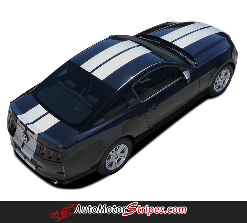 2013 2014 Ford Mustang Decals Racing Stripes THUNDER Vinyl Graphics ...