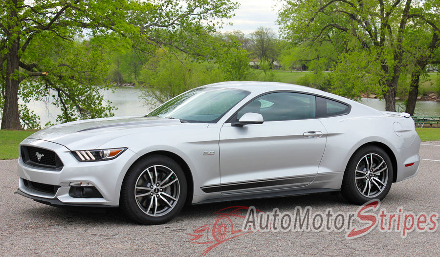 2015-2017 Ford Mustang Digital Fade Faded Rocker Stripes Door Decals ...