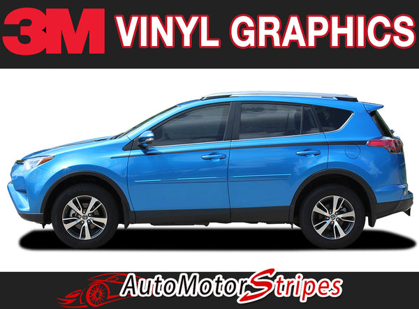 2013-2018 Toyota RAV4 Side Door Body Decals Accent Stripes 3M Vinyl Gr ...